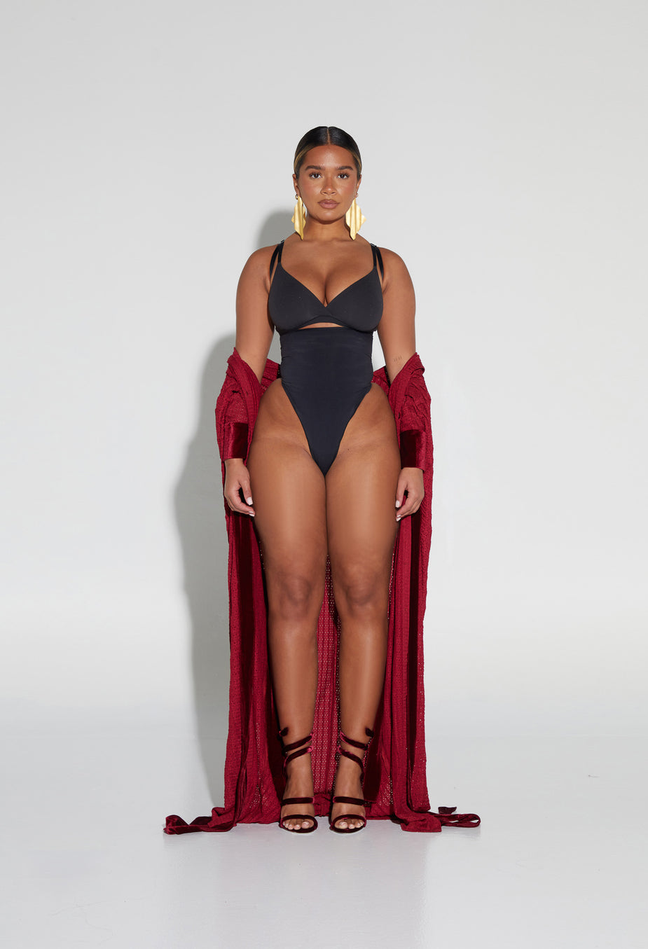 Draped Turtleneck Knit Tunic - Fine Wine – BBXBRAND