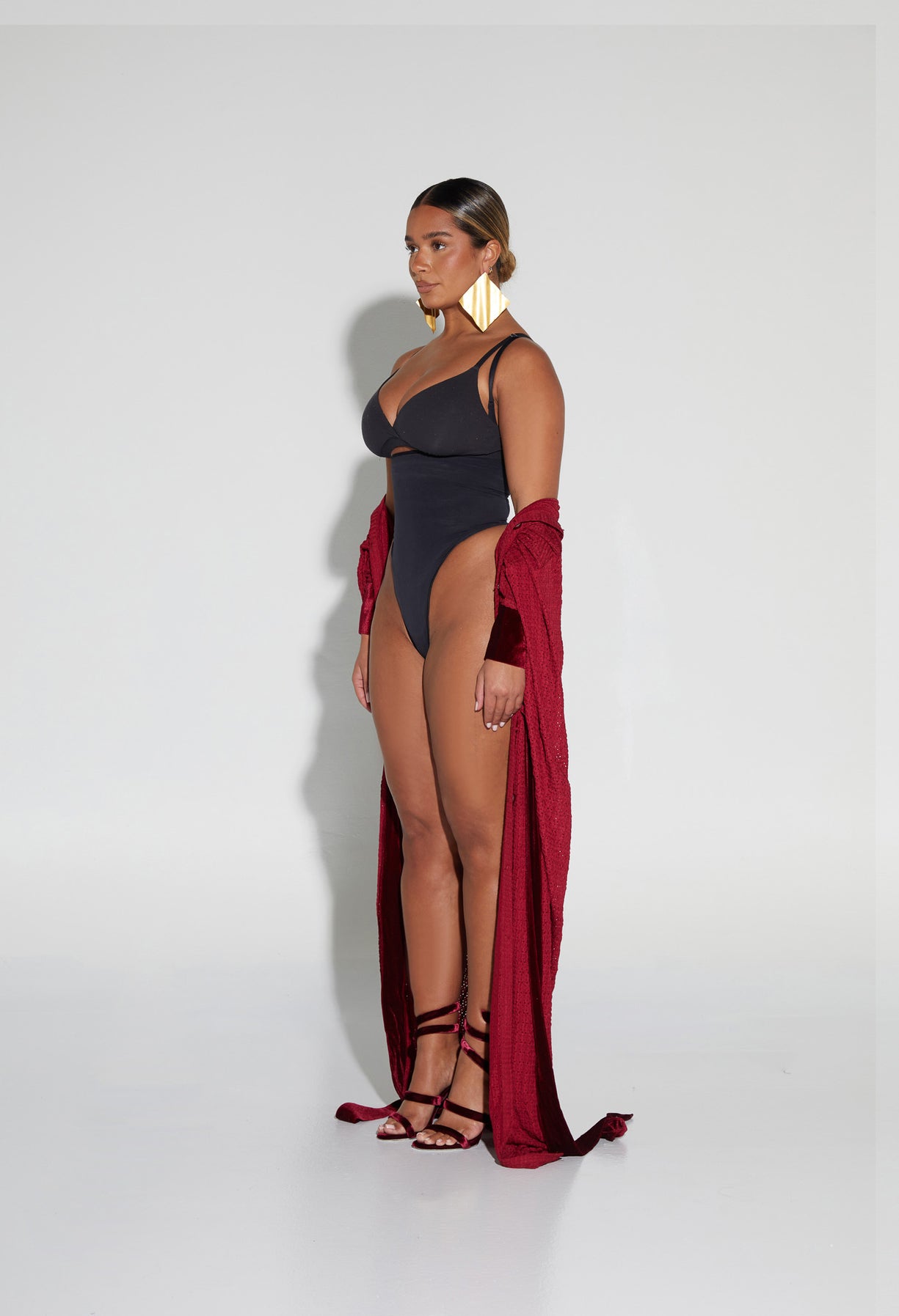 Draped Turtleneck Knit Tunic - Fine Wine – BBXBRAND