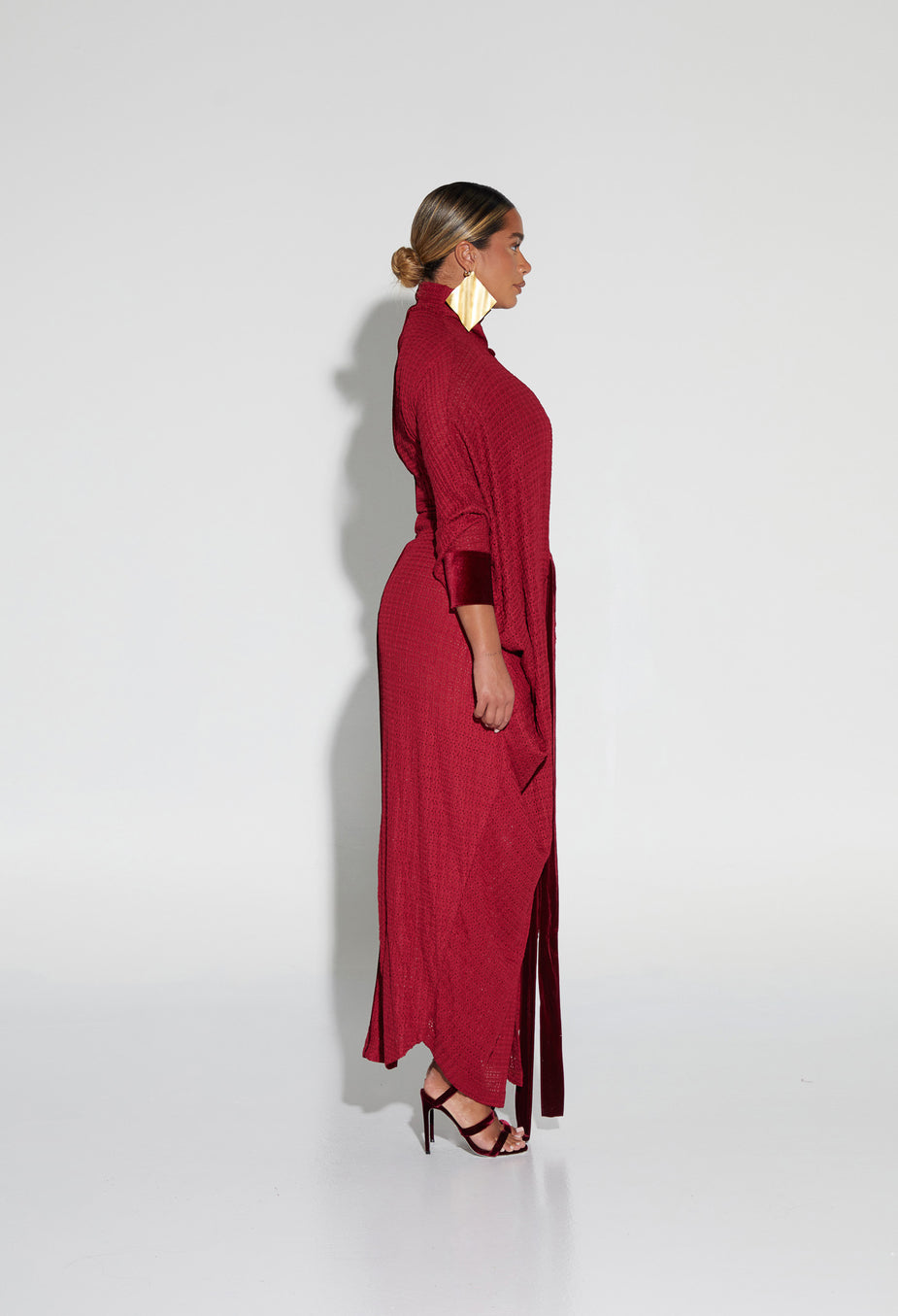 Draped Turtleneck Knit Tunic - Fine Wine – BBXBRAND