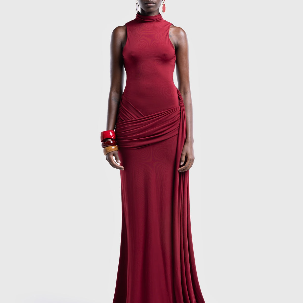 Saree Maxi - Deep Cherry – BBXBRAND